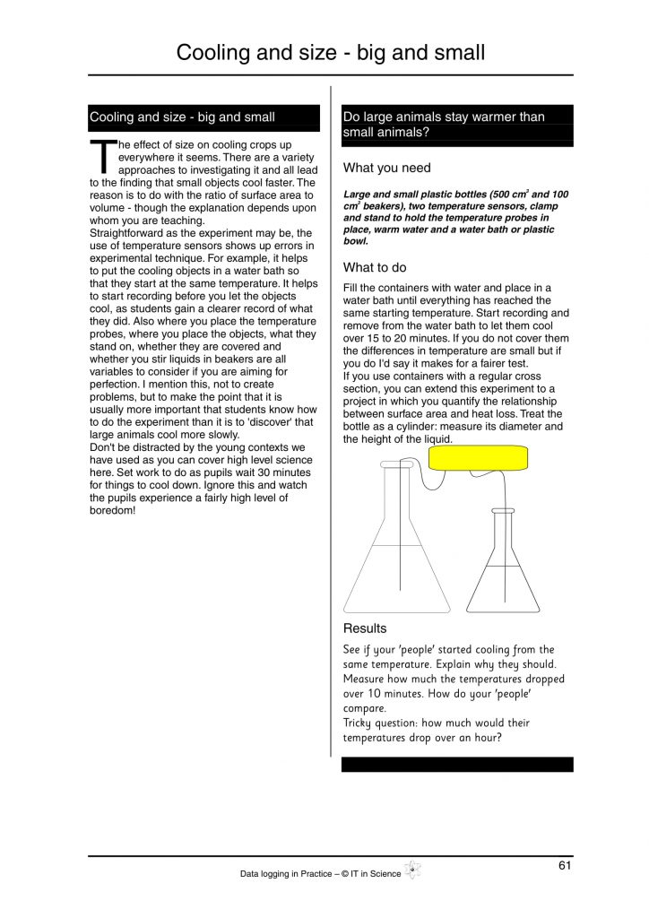 cooling and size - big and small - Roger Frost: science, sensors and automation
