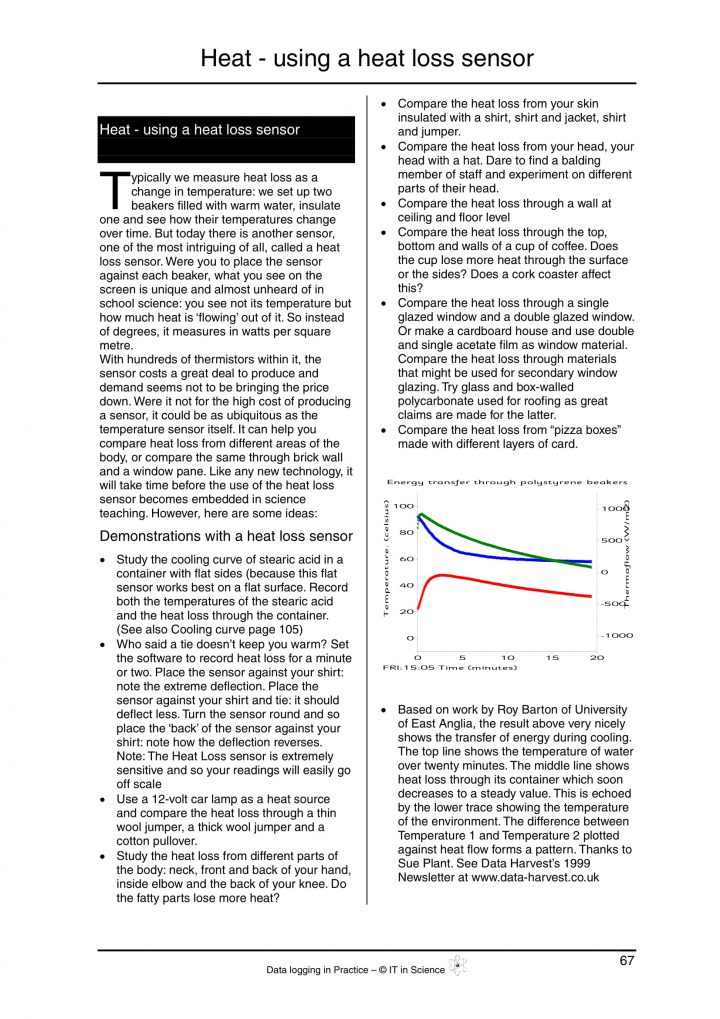 heat & the heat loss sensor - Roger Frost: science, sensors and automation