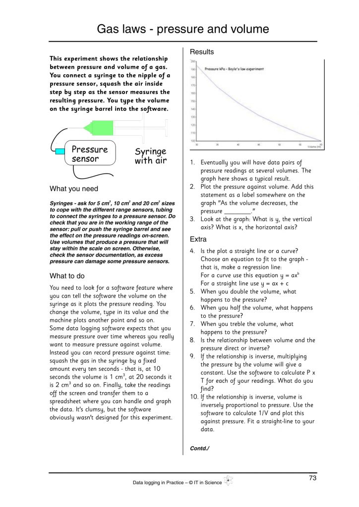 gas laws - pressure & temperature & volume - Roger Frost: science ...