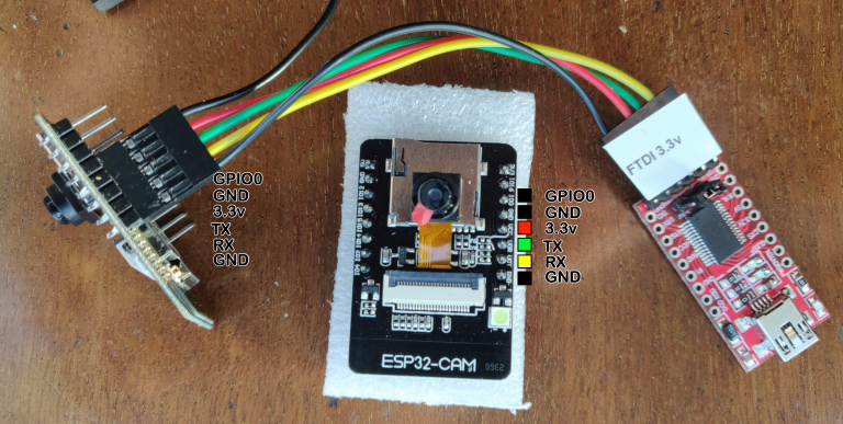 flash a ESP32-CAM to make a smart camera - Roger Frost's home automation