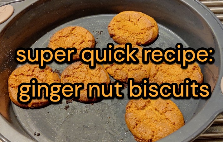 ginger nut biscuits - recipes in fewer words