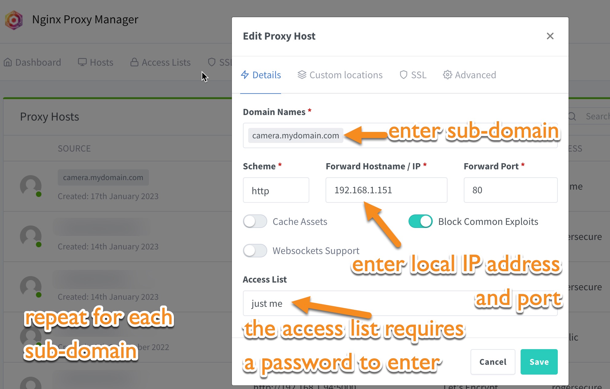 use your sub-domain to access your home server (eg Home Assistant) using a CNAME - plus nginx ...