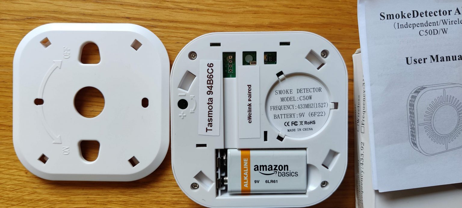 smoke alarm - 433MHz RF sensor for Home Assistant & Sonoff RF Bridge ...