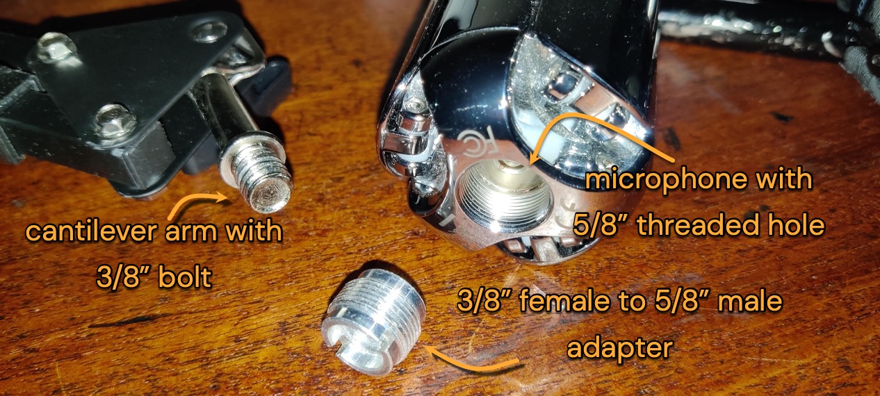 buy the correct screw threaded adapters to mount a microphone and GoPro ...
