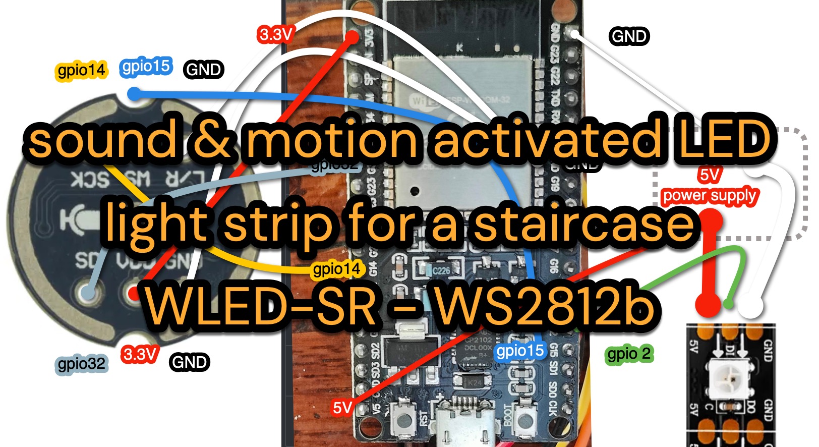 sound activated LED strip for a staircase - Roger Frost