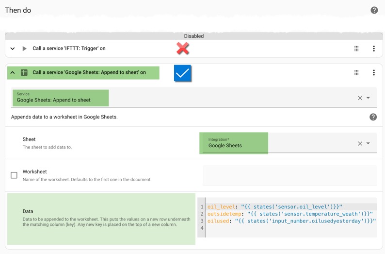 Send Sensor Data From Home Assistant To A Spreadsheet Long Term Recording Of Eg Use Of